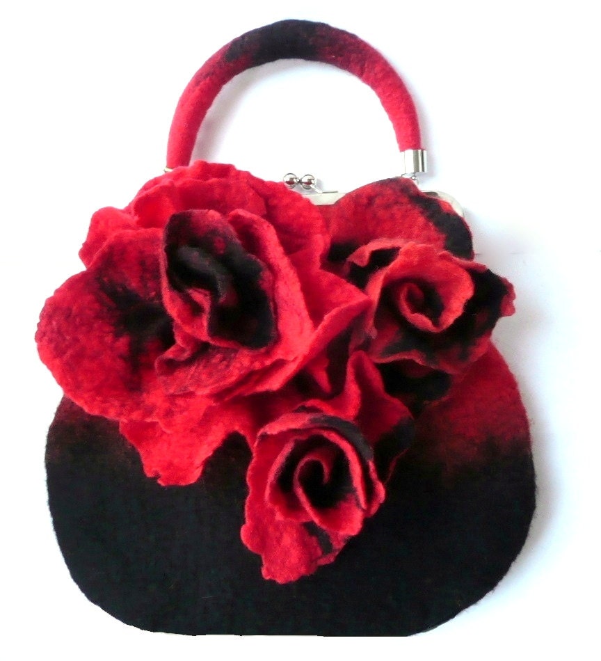 Felt Bag Felted Bag Felt Woman's Bag Felt Bag Merino Wool | Etsy