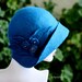 Blue Cloche Hat Millinery Hat Felt Hat Felted Hats Flapper - Etsy