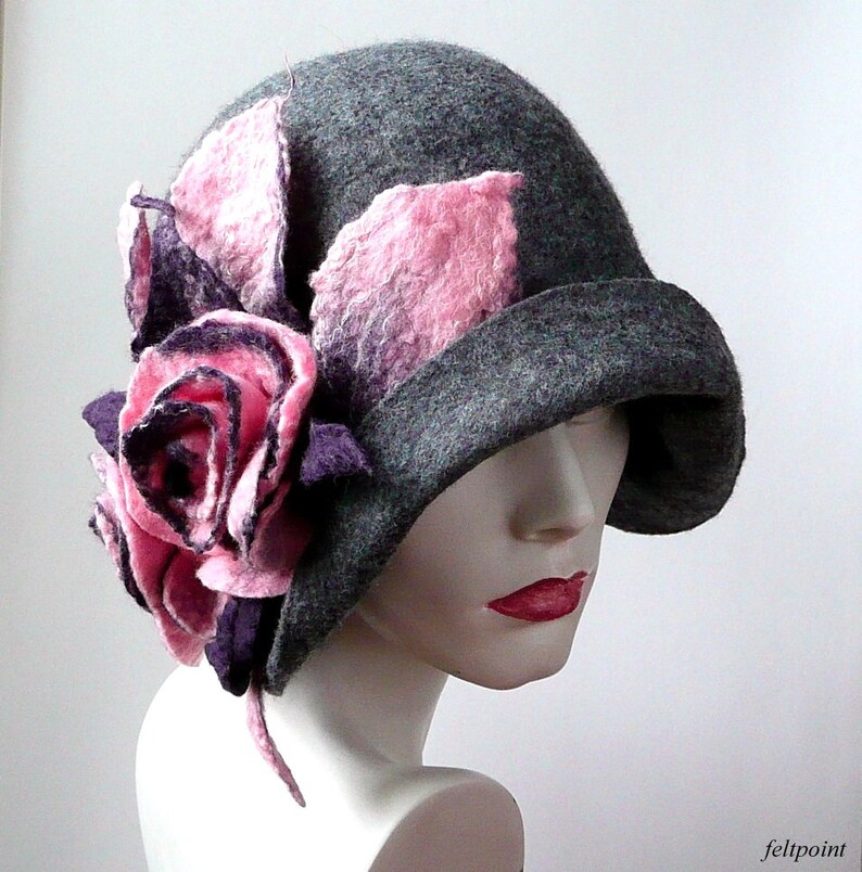 Millinery Hat Felt Hat Felted Hats Felt Hats Cloche Hat - Etsy