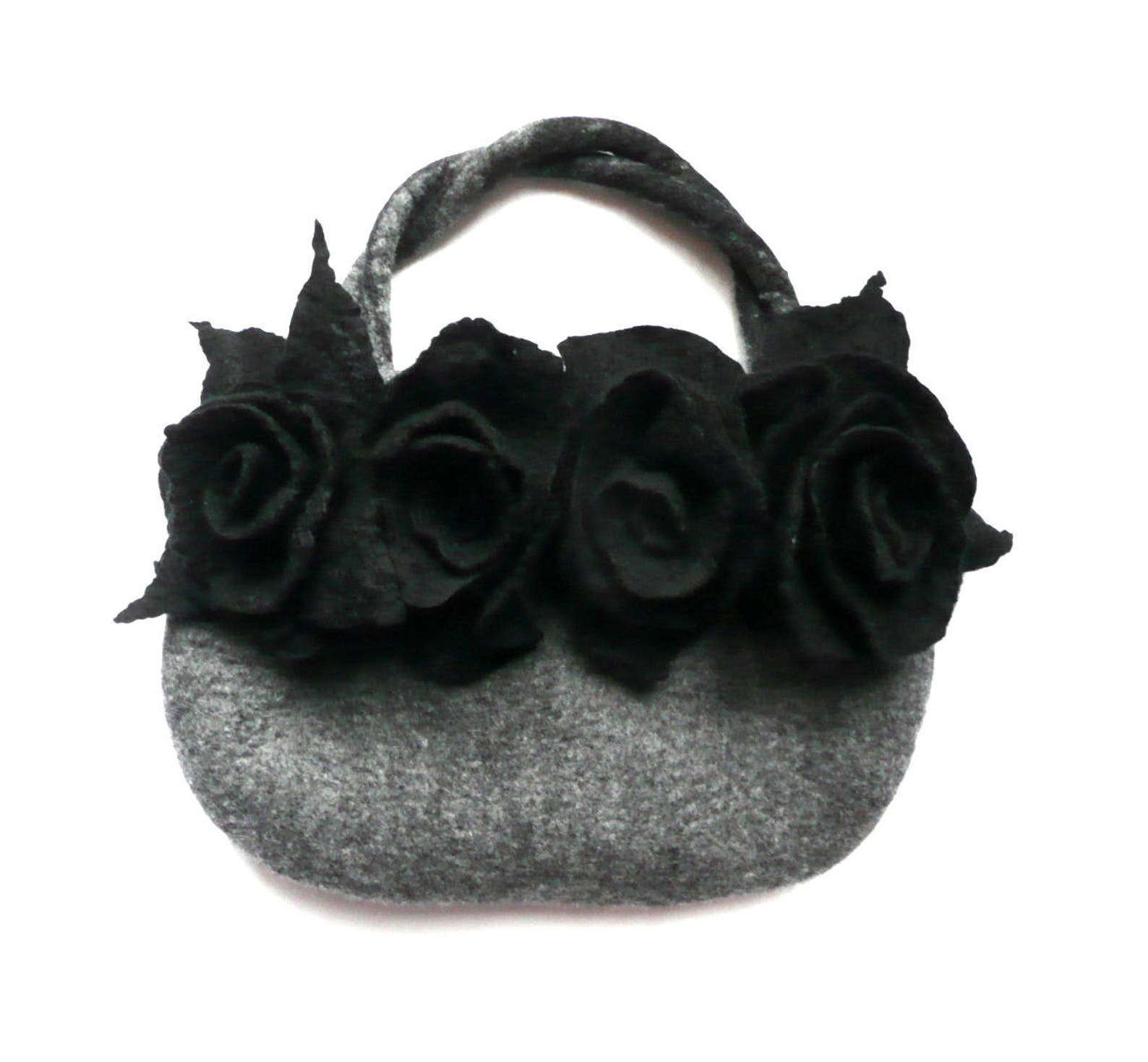 Felt bag Felted bag felted handbag Felt Bags Gray Bag | Etsy