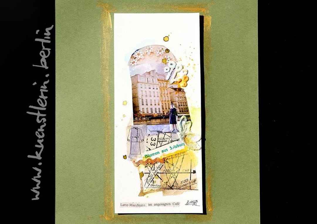 Art, Architecture, City, Original Collage, Small Picture, 30 X 20 Cm ...