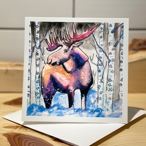 Moose Greeting Card - Etsy