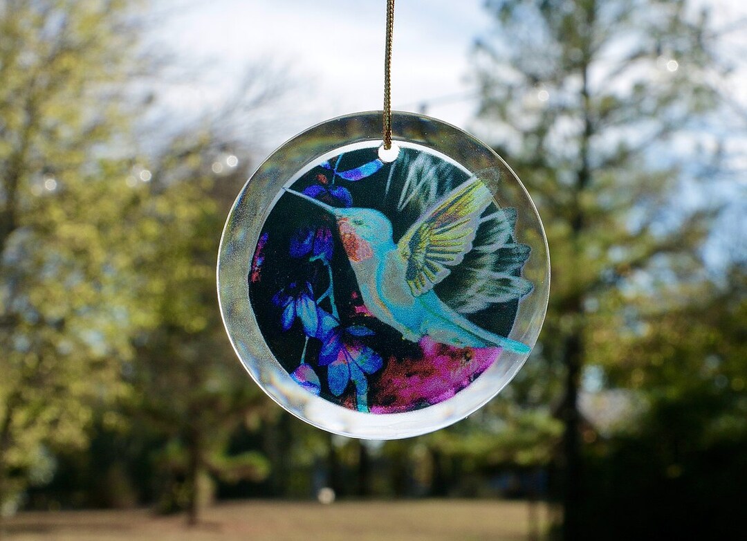 Hummingbird Suncatcher or Christmas Tree Ornament - Etsy