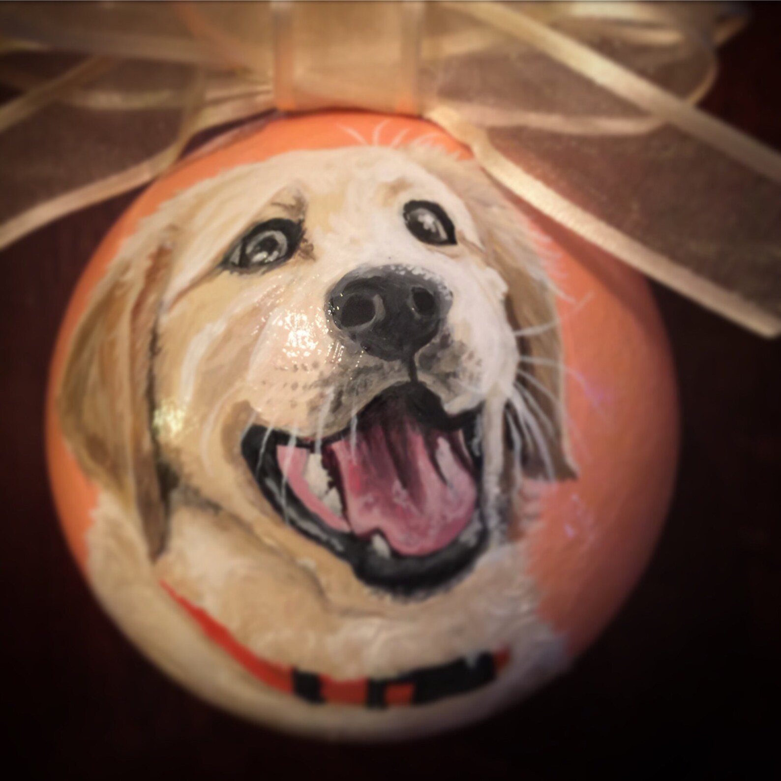 Custom Hand Painted Pet Christmas Tree Ornament Dog | Etsy