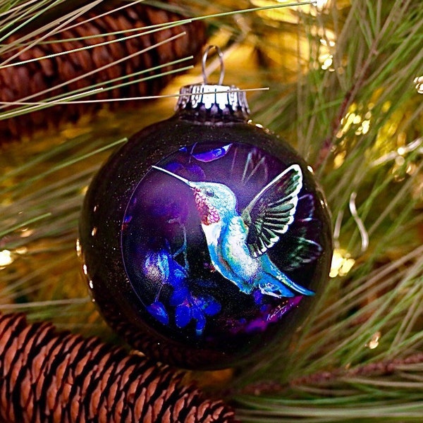 Glass Hummingbird Ornament - Etsy