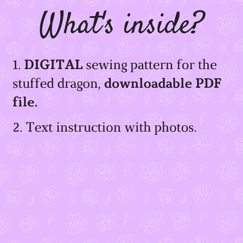 Dragon Sewing Pattern Cloth Dragon Pattern Pattern for | Etsy