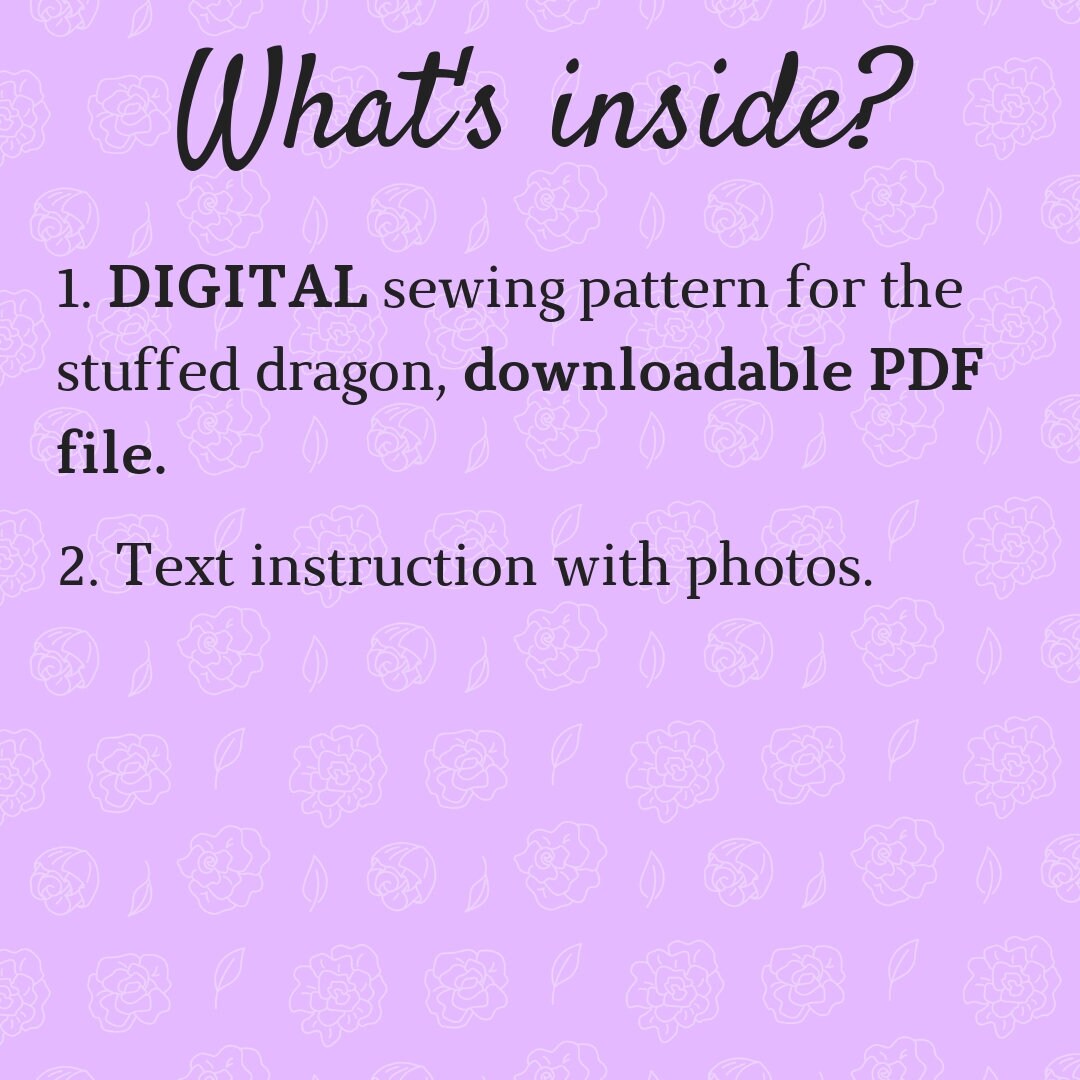Dragon Sewing Pattern Cloth Dragon Pattern Pattern for Sewing - Etsy