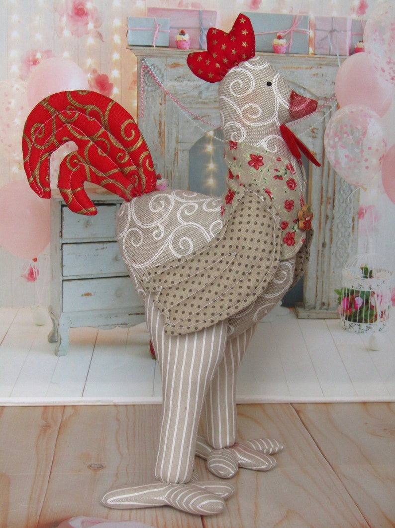 PATTERN Rooster Toyeaster Rooster Pattern Doll Sewing Pattern - Etsy