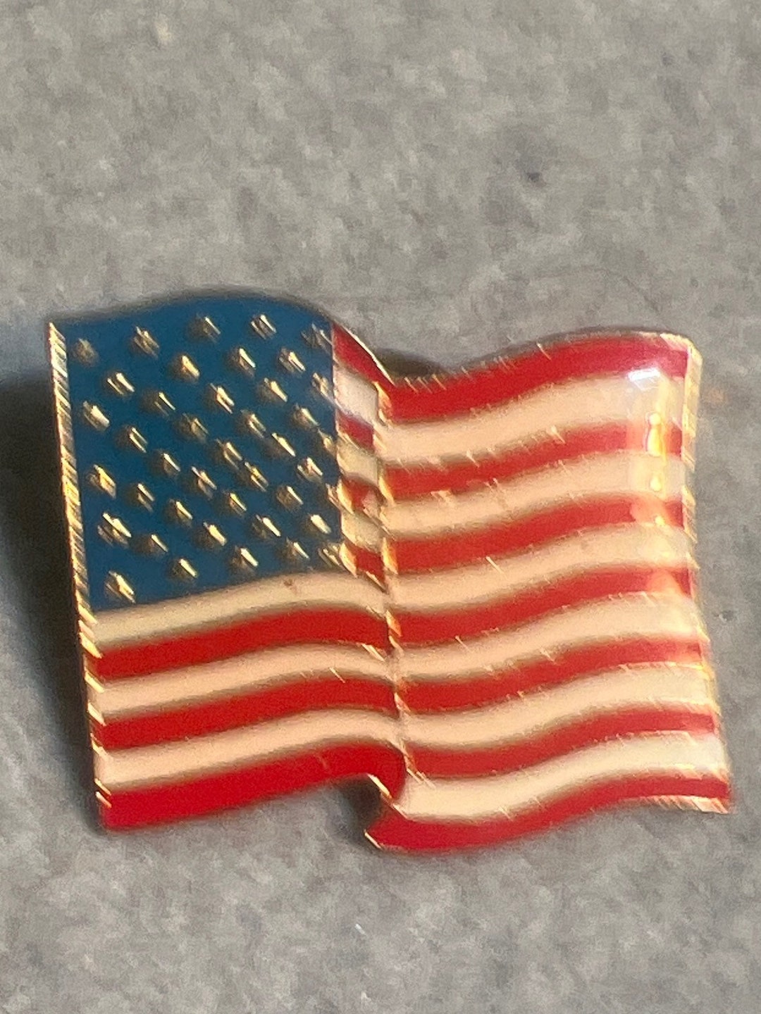 Vintage American Flag Enamel Pin a619gr - Etsy