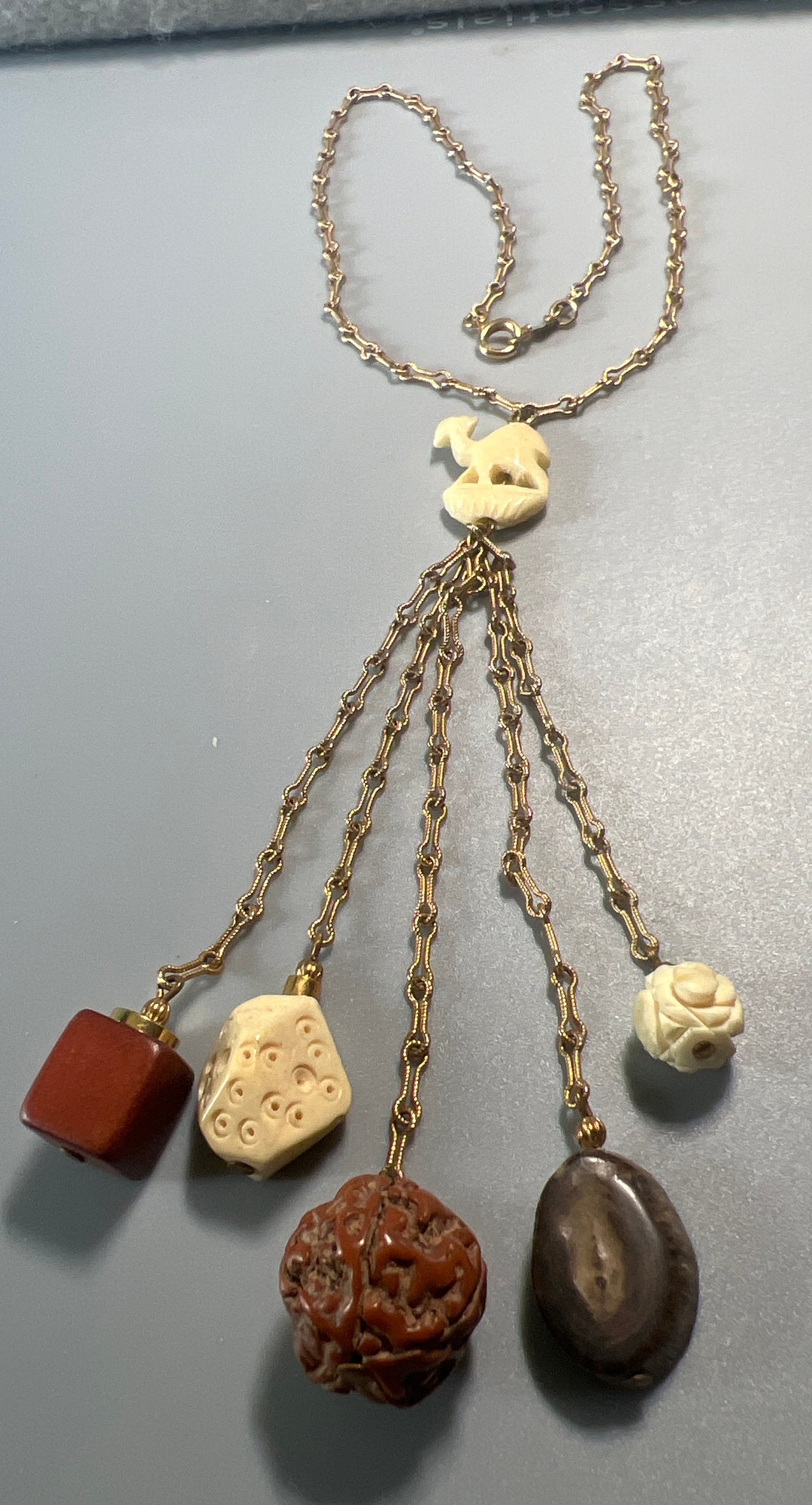 Vintage Goldtone With Assorted Shapes and Colors Bangles on Dangling ...