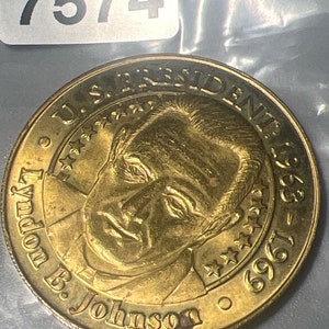 Vintage Sunoco Presidential Coin Series LBJ 7574gr - Etsy