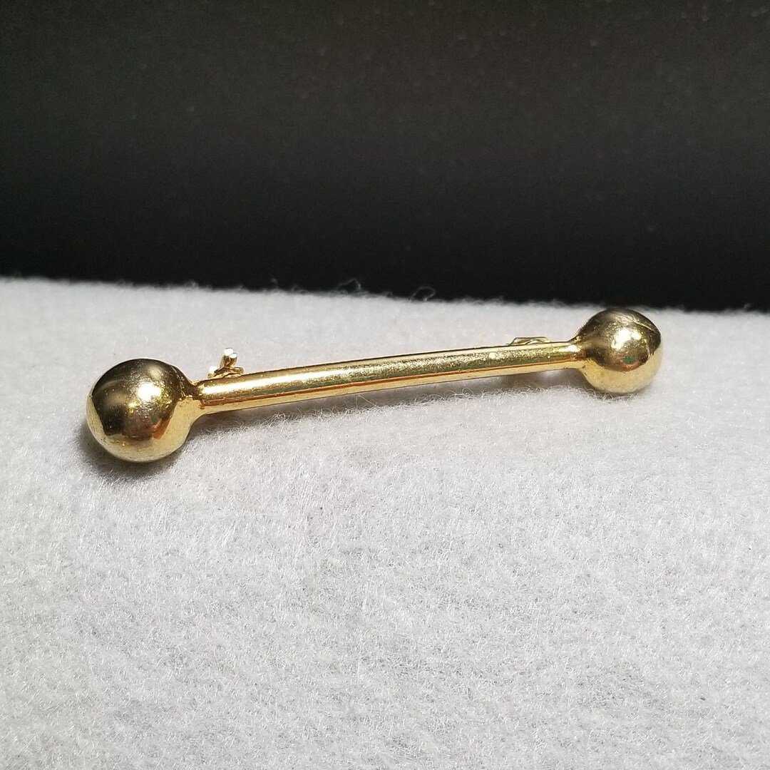 Vintage Goldtone Cursive Baton/ Bar Pin/brooch 4429 - Etsy