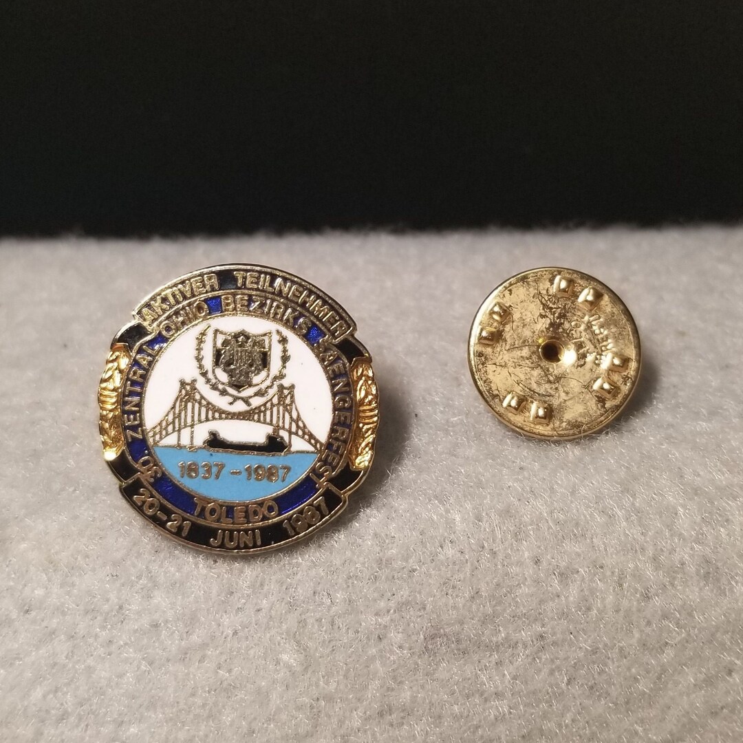 Vintage Goldtone Ohio Bezirks Tac Pin 6256 - Etsy