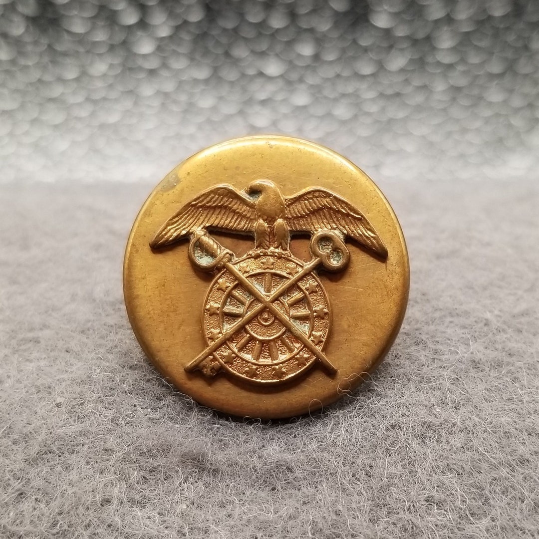 Bronze Army Eagle Screw Back Pin 5885 - Etsy