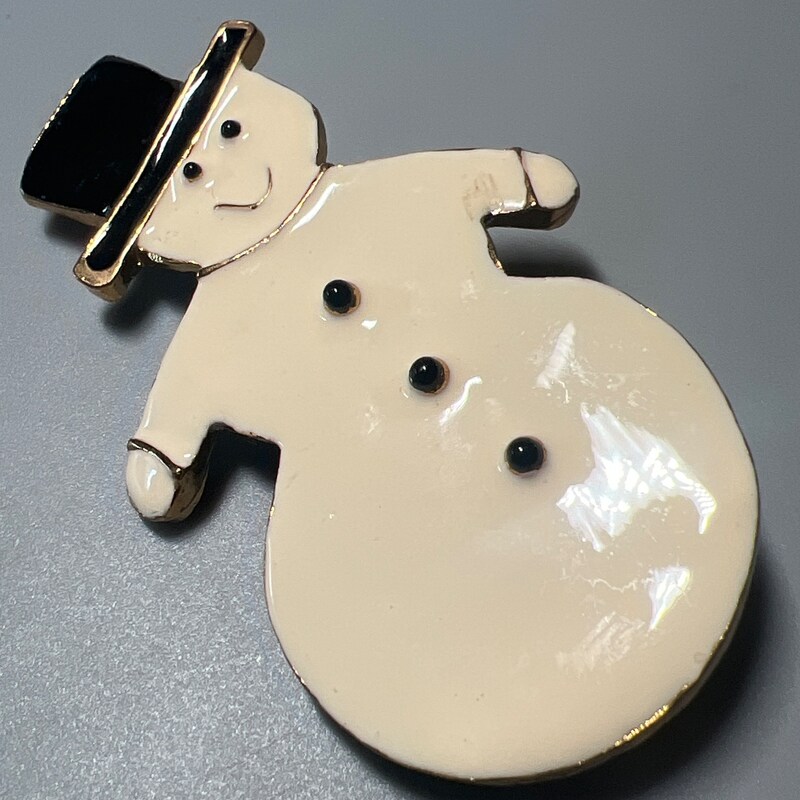 Snowman Pin - Etsy