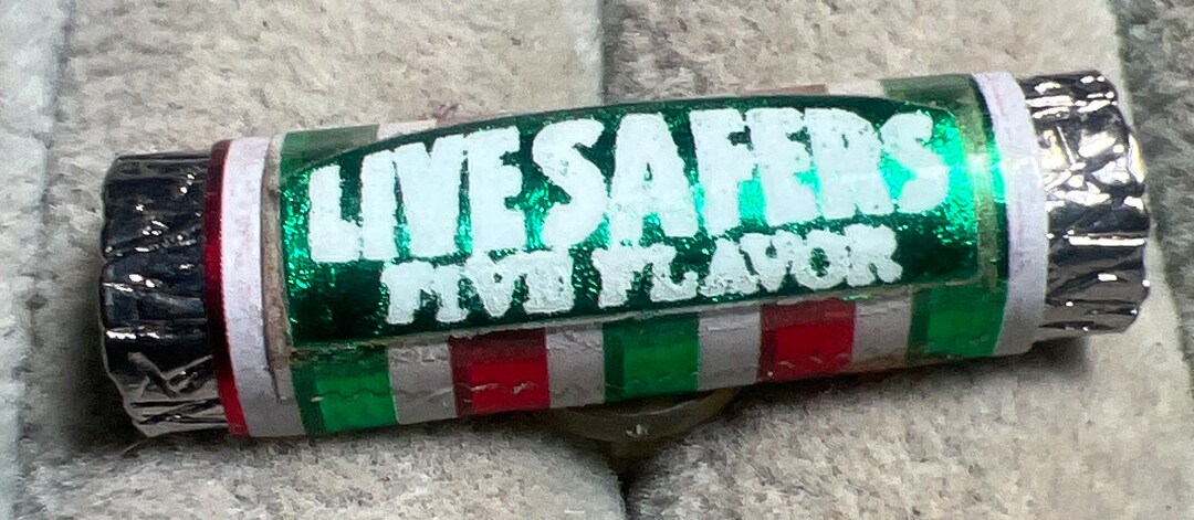 Vintage Silvertone Red White and Green Lifesavers Pin Brooch 2982gr - Etsy