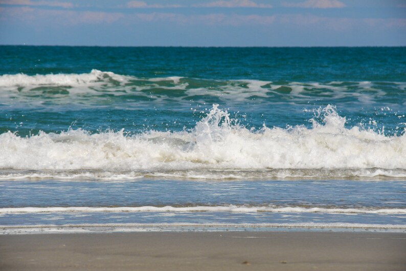 Crashing Waves in the Ocean on Cocoa Beach, Florida, Print, Travel ...