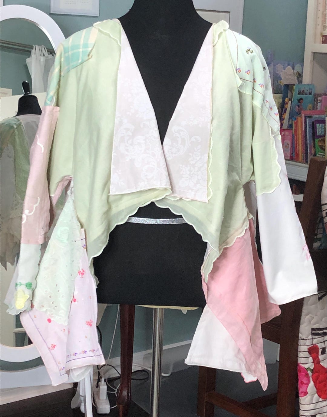 Handmade Upcycled Hanky Shrug: Vintage Embroidered Cotton Jacket - Etsy