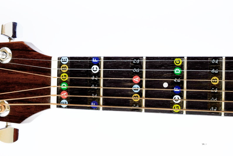 Guitar Fret Stickers- Color Coded- for Fretboard Note Positions - Etsy