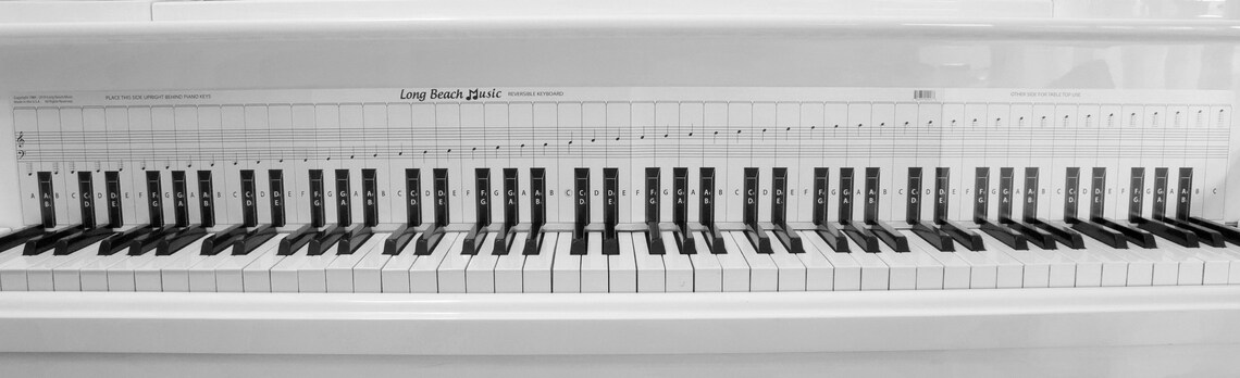 Practice Keyboard & Note Chart for Behind the Piano Keys - Etsy Canada