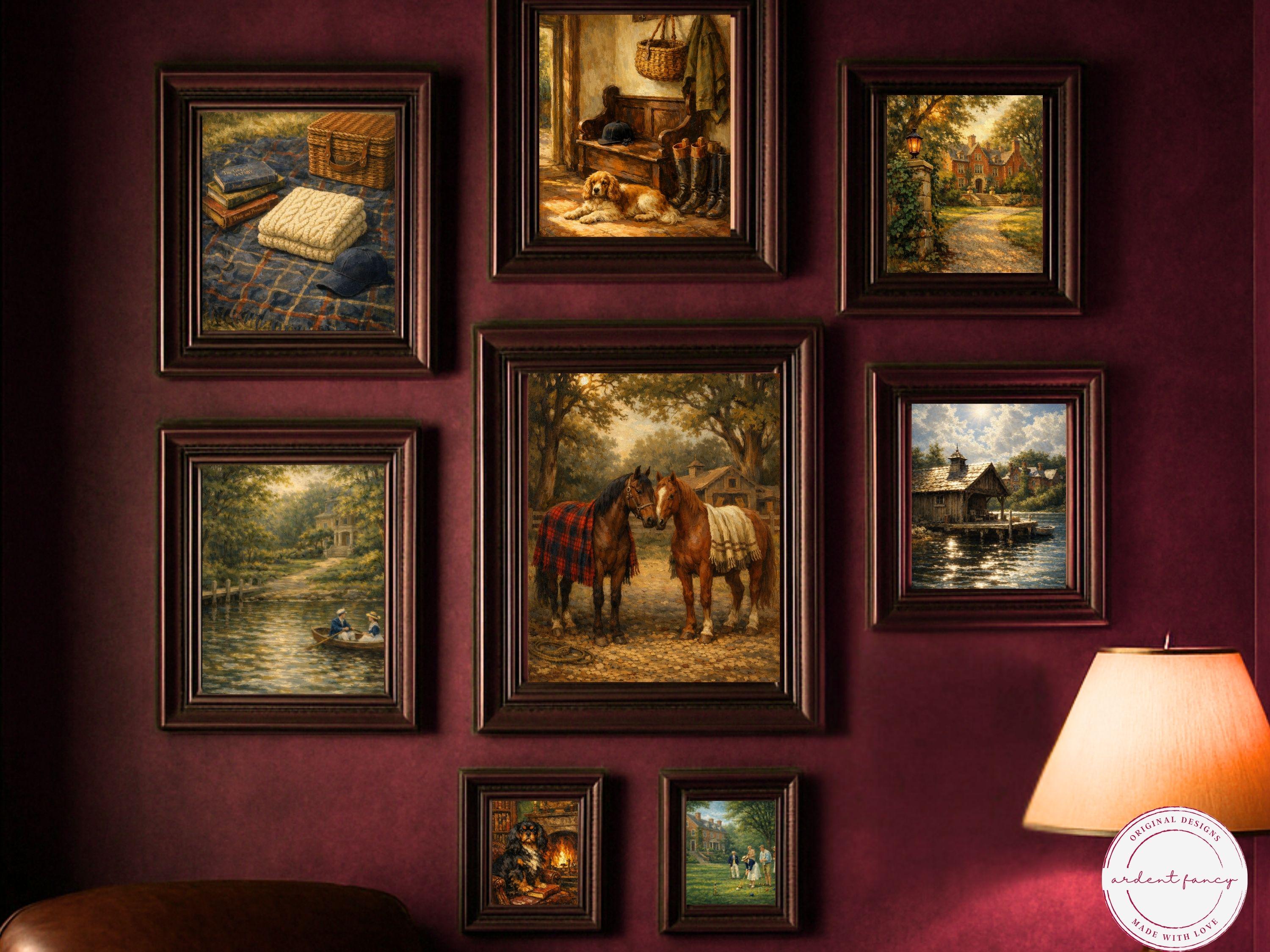 Countryside Summer Ralph Lauren Inspired Art: Quiet Luxury Oil Painting ...
