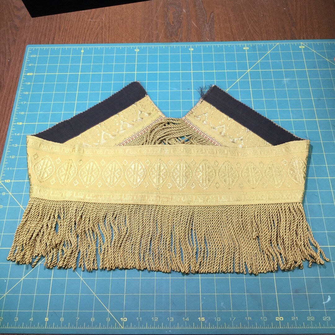 Vintage Gold Fabric Bullion Fringe Window Valence 43” Inches - Etsy