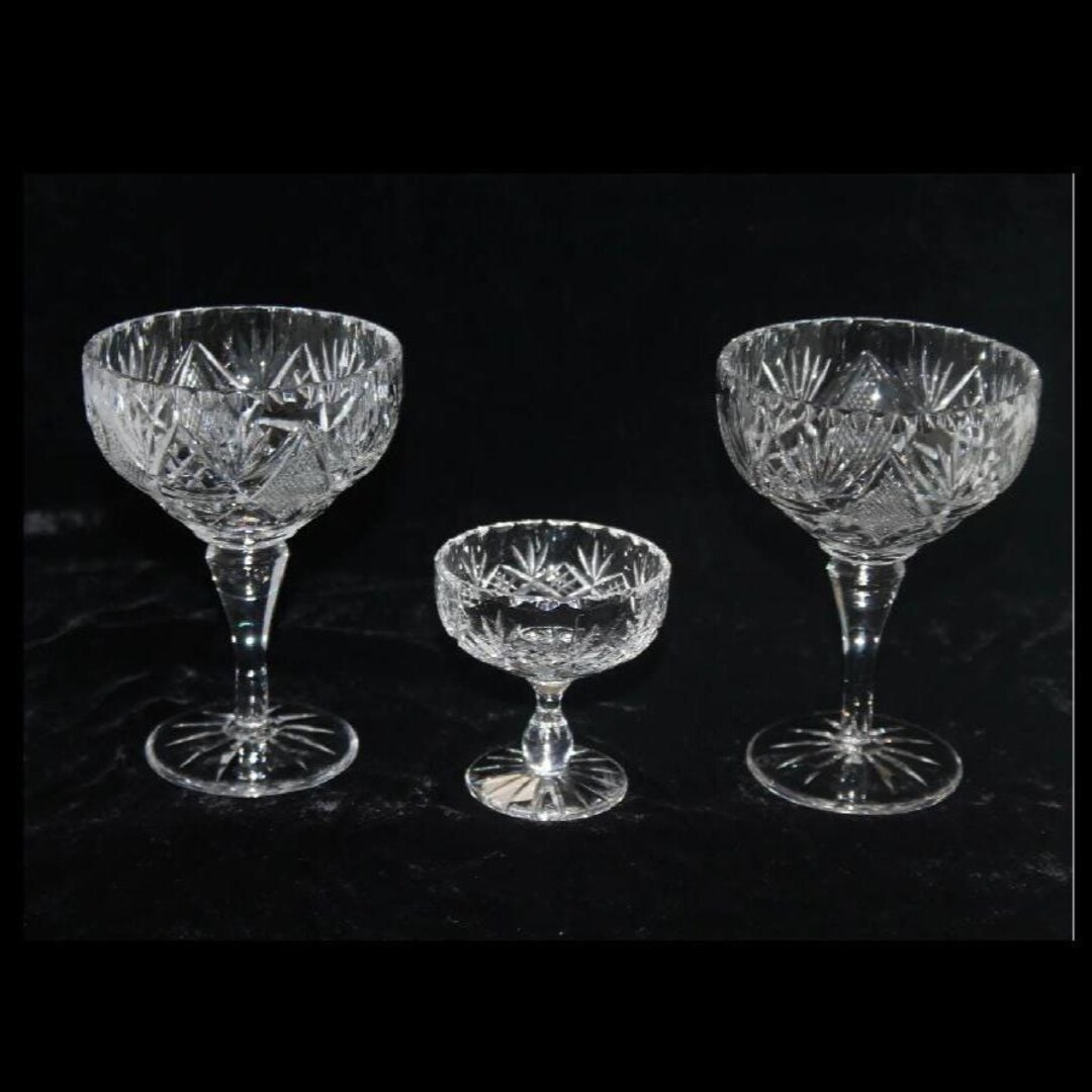 Edinburgh & Leith Crystal Sundae Glasses With Masters Range Miniature ...