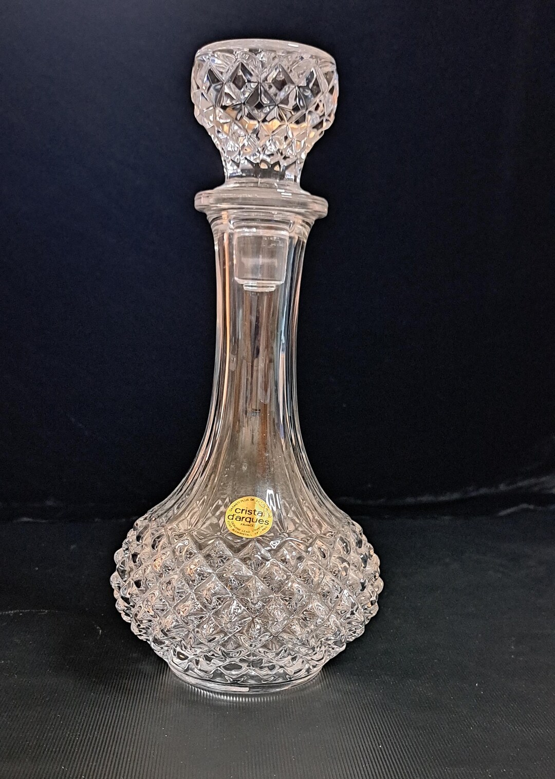 Cristal D'arques Longchamp Crystal Glass Decanter With Stopper - Etsy