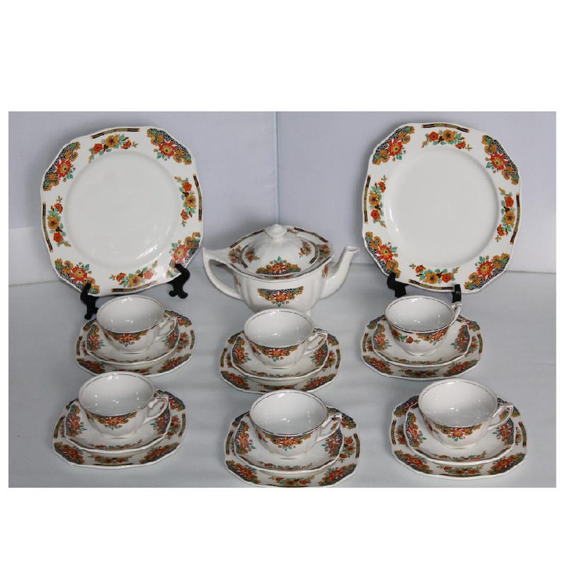 Alfred Meakin Vintage 1930's Art Deco Tea Set – Sydney Pattern - Rare ...