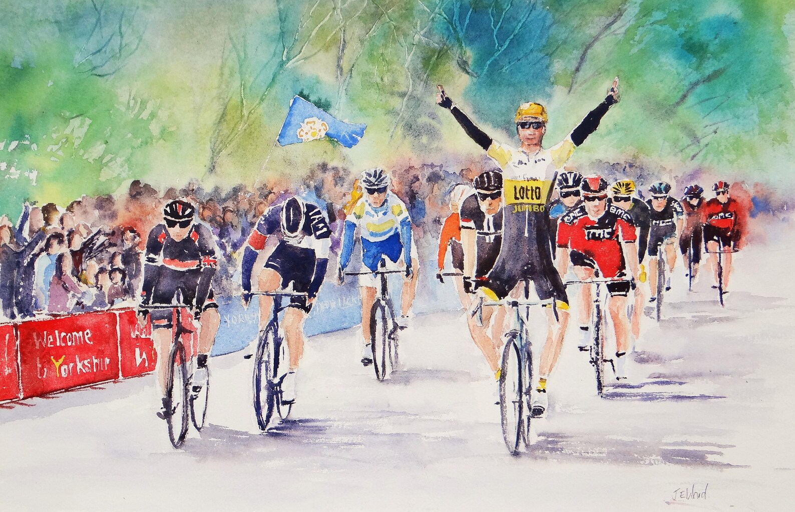 Cycling Print Cards - Etsy