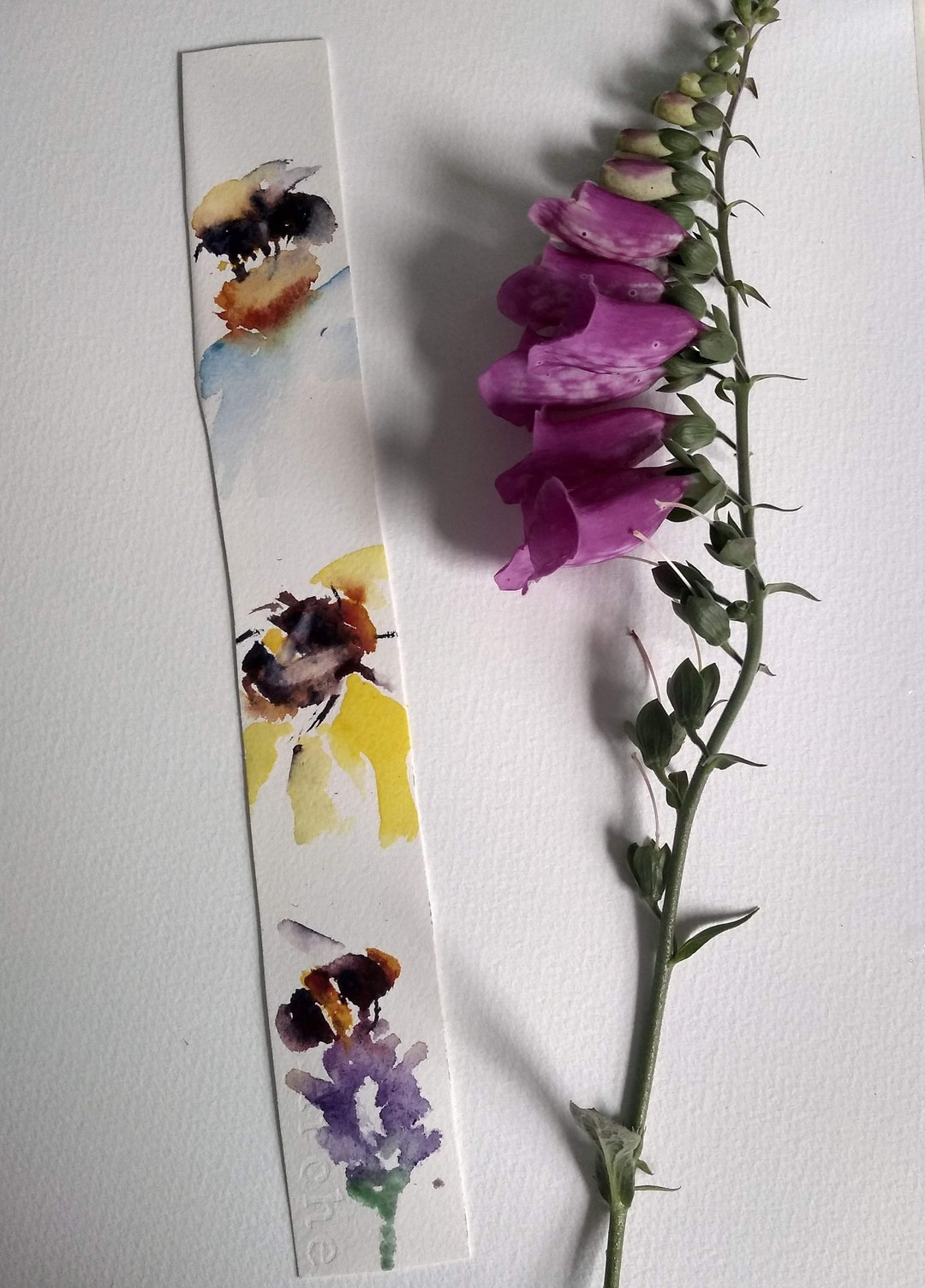 Foxgloves and Bee Watercolor Tutorial - Etsy