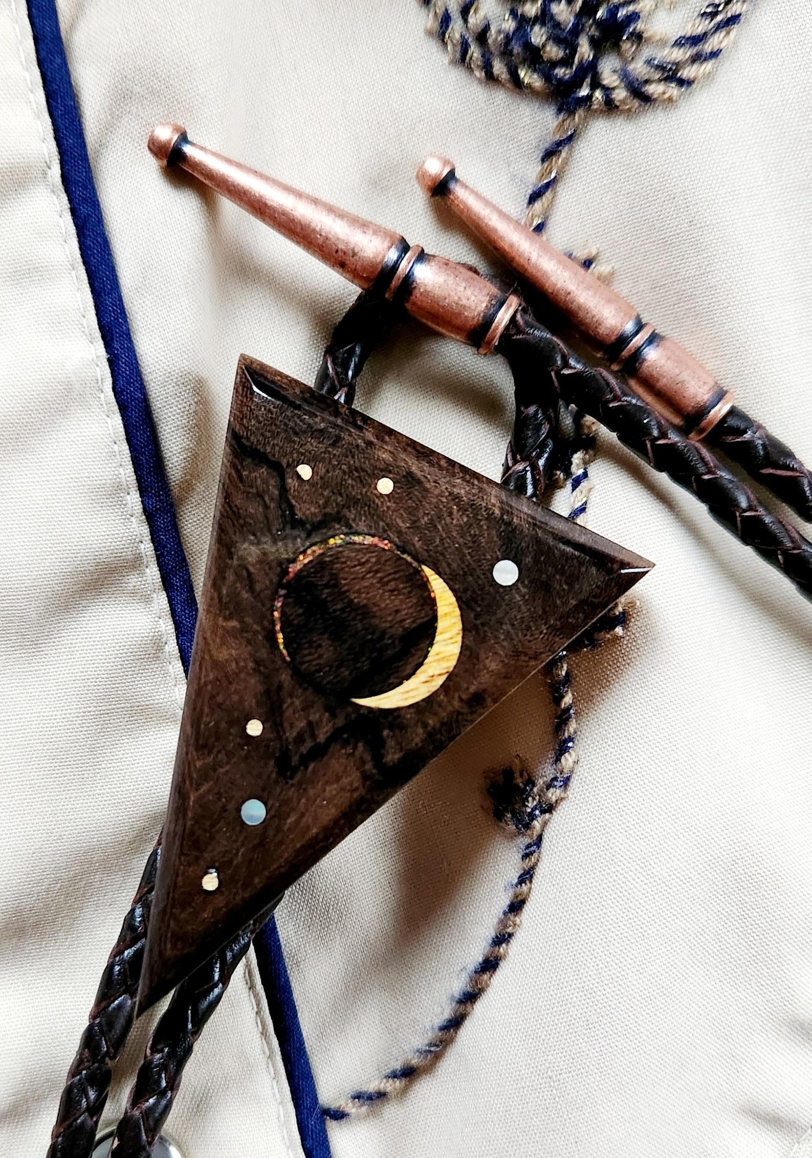 Bolo Tie Solar Eclipse Triangle - Etsy
