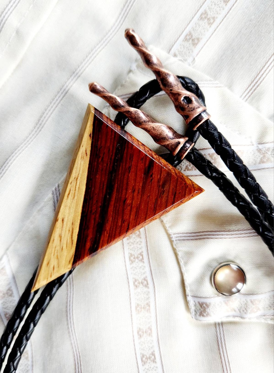 Bolo Tie Cocobolo Triangle - Etsy