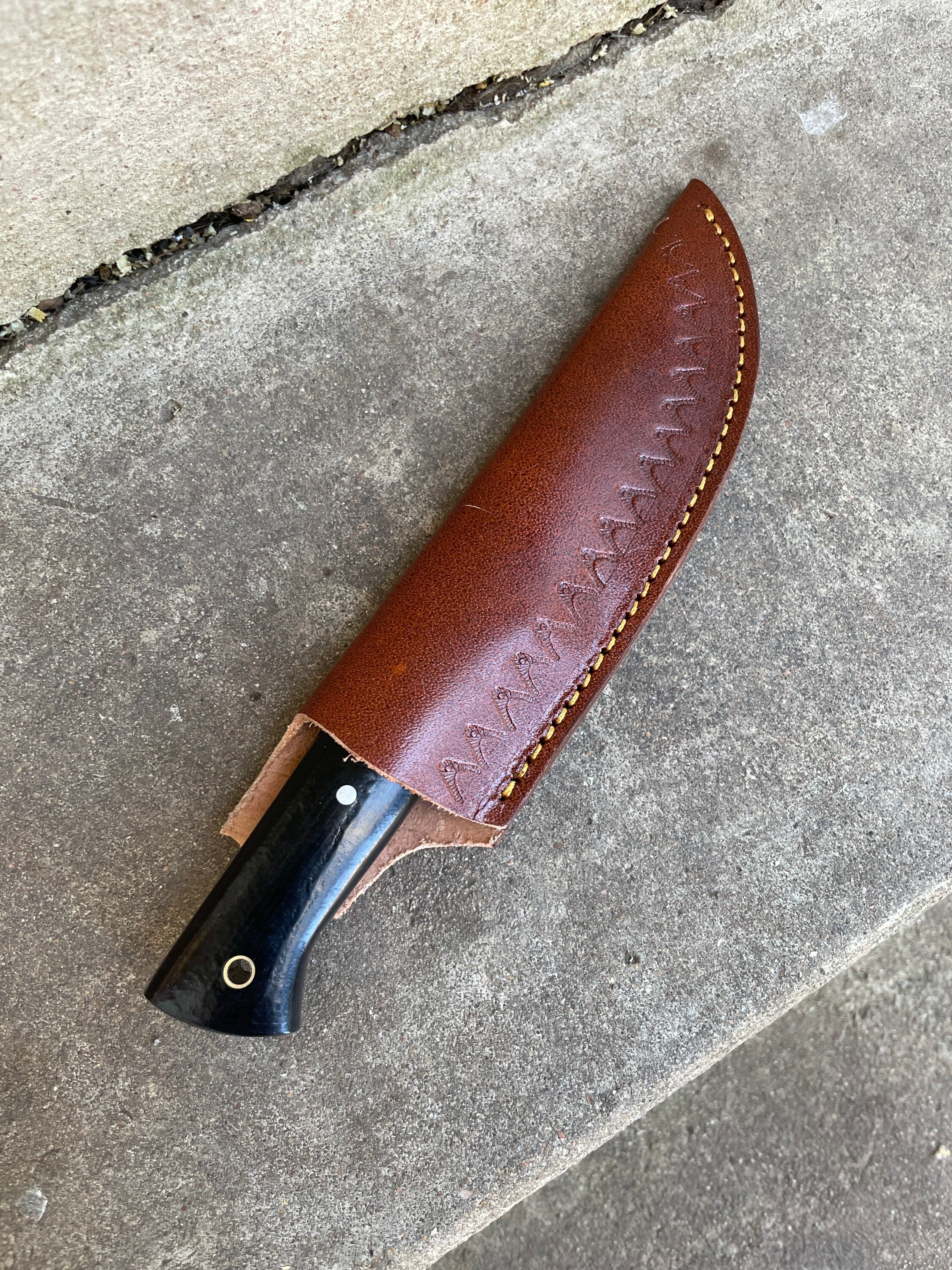 Bushcraft Knife With Scadi Grind & Black Micarta Handle. the Outdoor ...