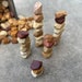 Wooden Stackable Rocks, Assorted Set of Meditative Wood Cairn Rock ...