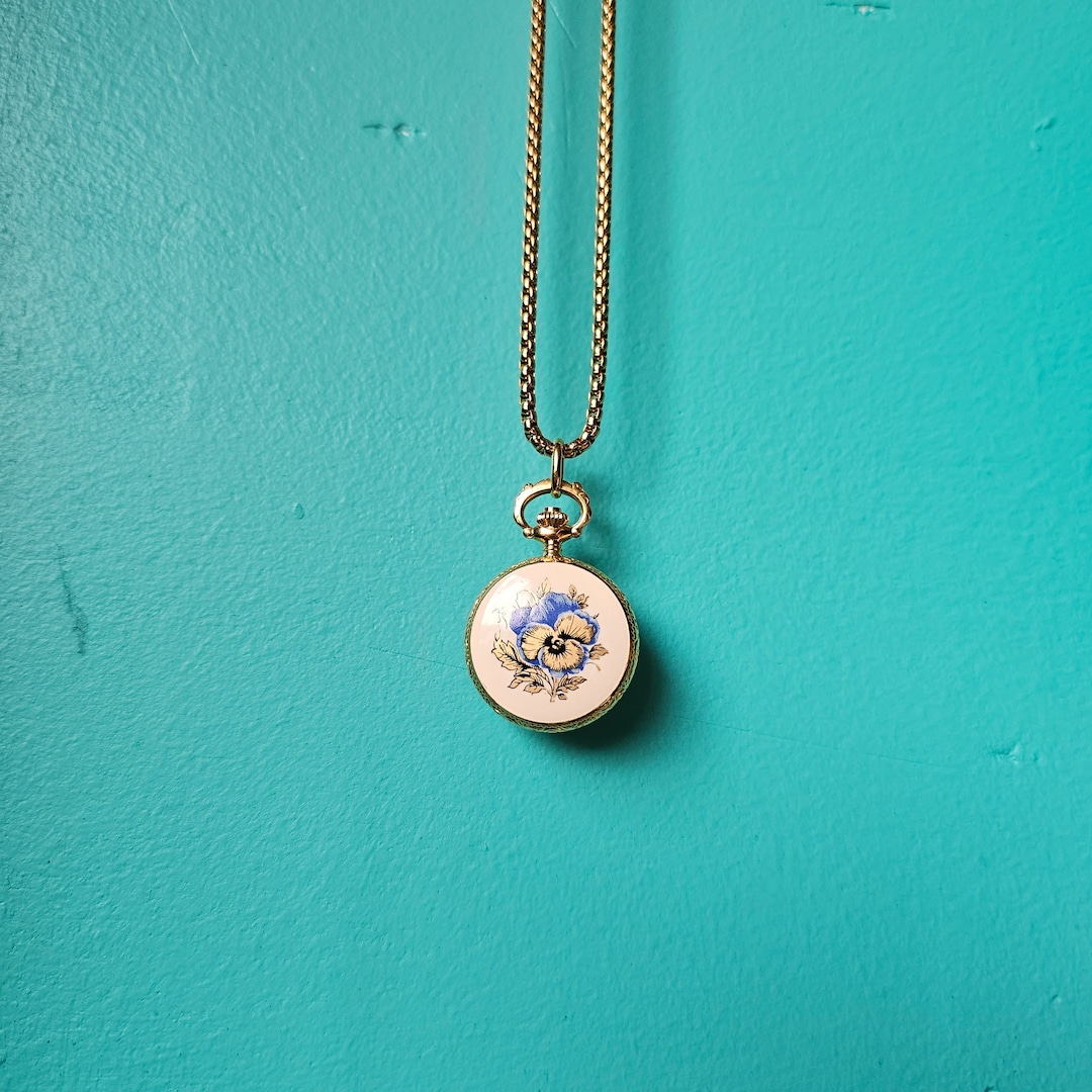 Ritma Incabloc Little Pansy Pocket Watch - Switzerland - Etsy