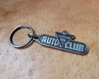 1970s Canadian Tire Metal Key Chain Auto Club