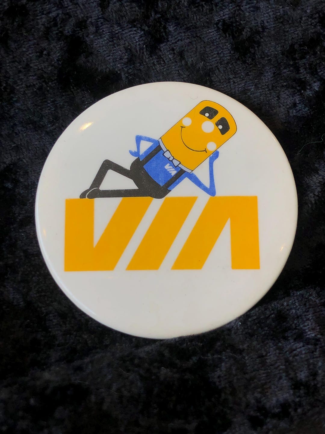 Vintage Button 1980's VIA Rail Mascot "choo-choo" - Etsy