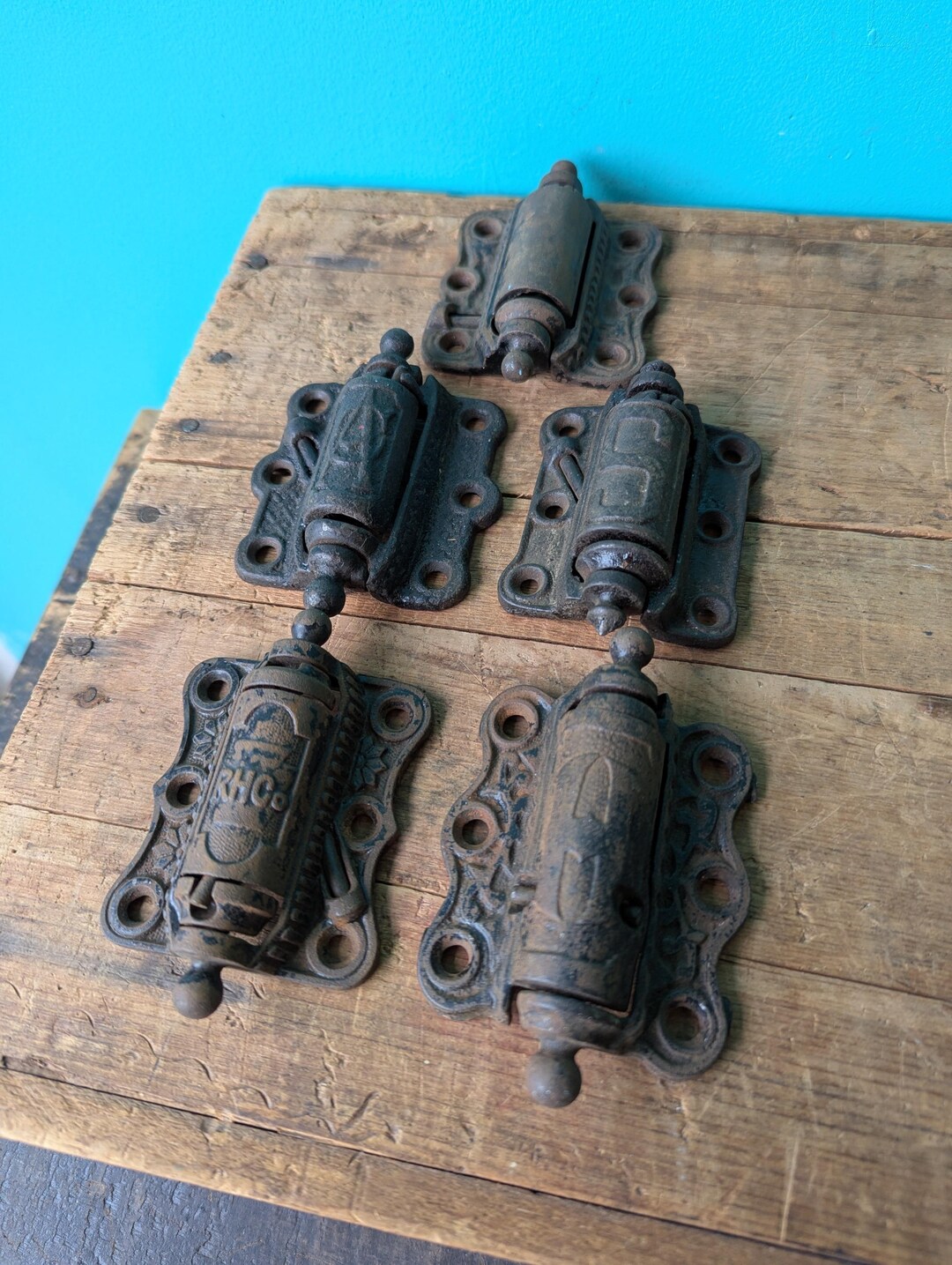 Vintage Set of 5 Heavy Duty Spring Loaded Screen Door Hinges, Sargent ...