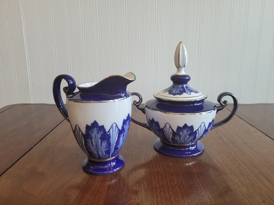 Bombay Company - Grace Pattern - Creamer and Sugar Bowl - Etsy