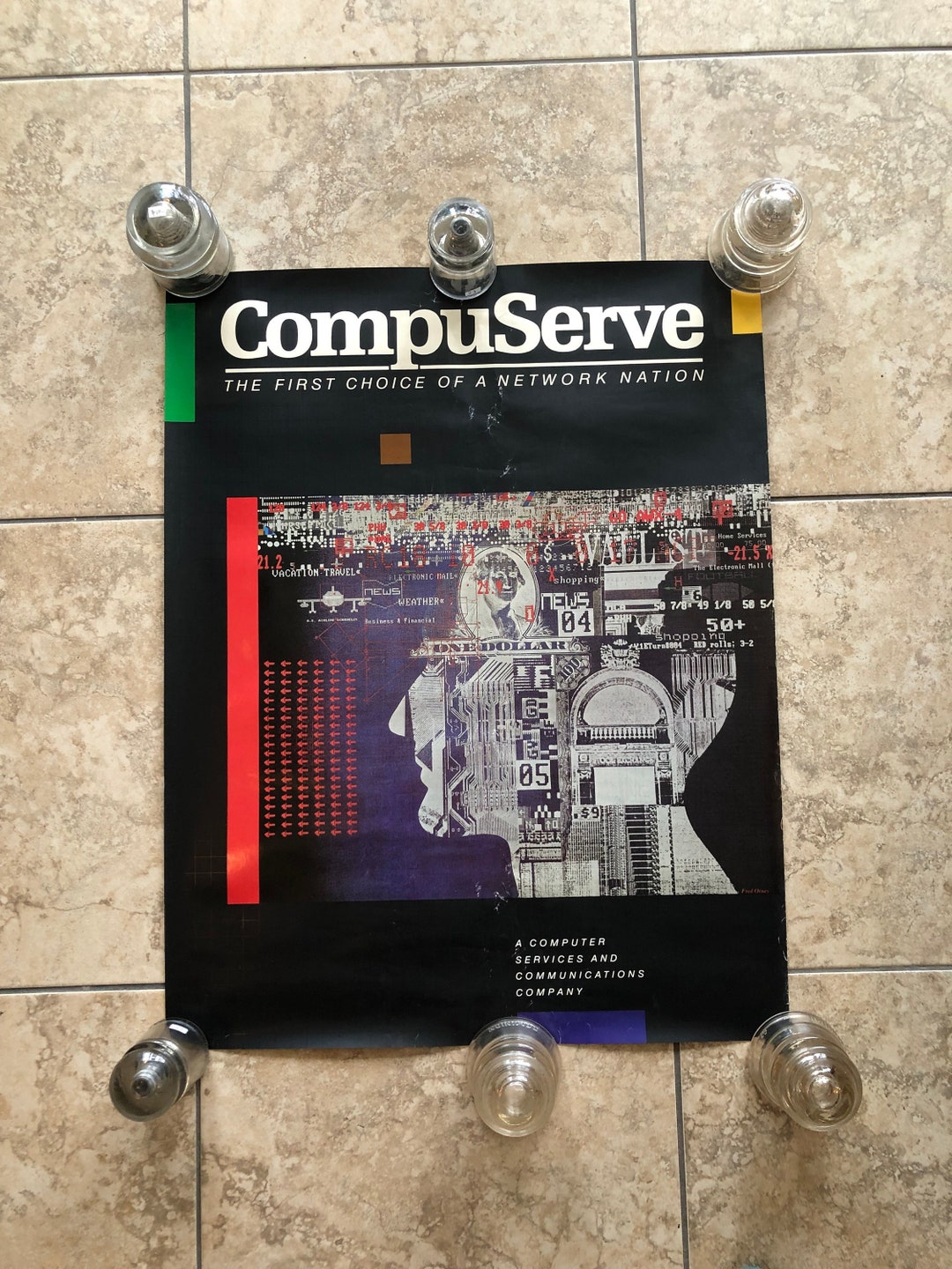 Vintage Compuserve Poster 29.5" X 23" - Etsy