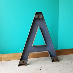 Giant Enameled Metal Signage Letter A - Etsy