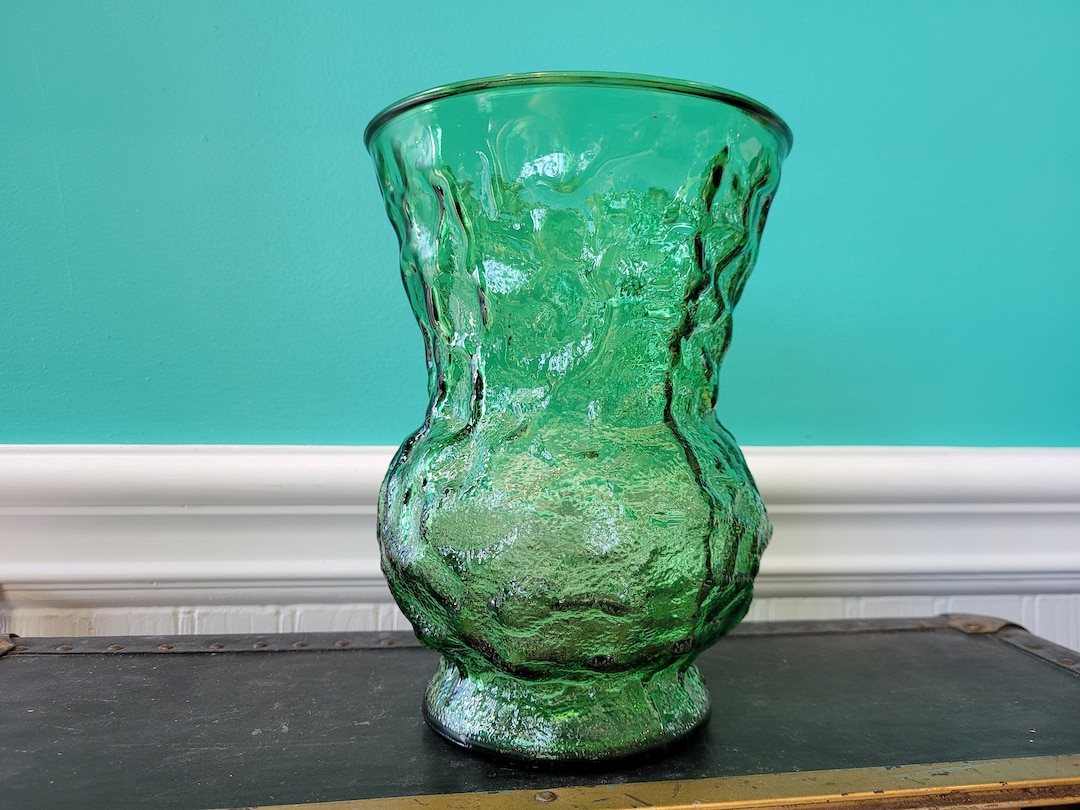 1960's E O Brody Co. Green Glass Vase - USA - Etsy