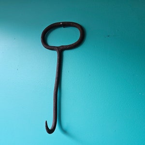 Large Antique Cast Iron Hay Bale Hook, Rustic Farm Décor - Etsy