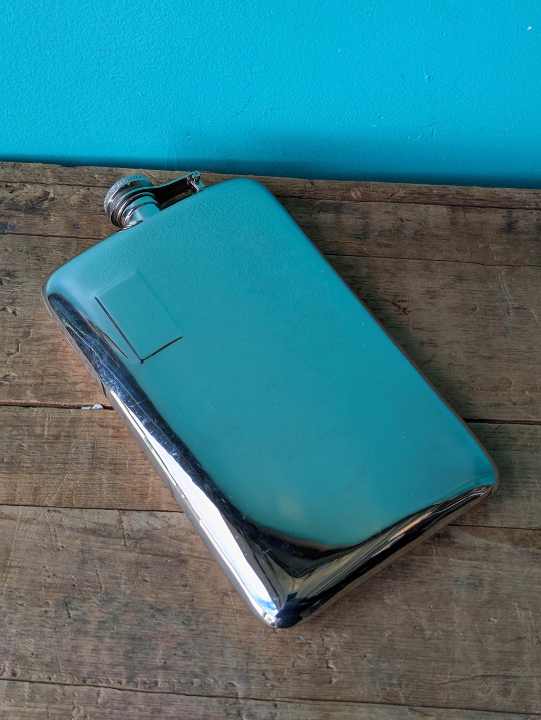 Vintage Giant Flask Silver Plated, 8 1/4" X 4 1/4" X 3/4" - Etsy