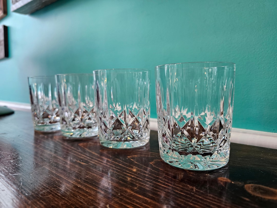 Vintage Simpsons Hand Cut Crystal 4 Piece Water Glass Set - USA - Etsy