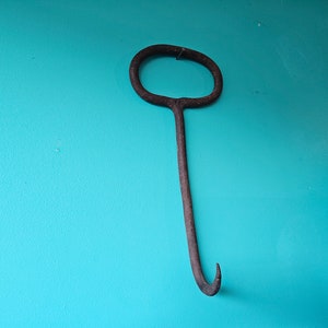 Large Antique Cast Iron Hay Bale Hook, Rustic Farm Décor - Etsy