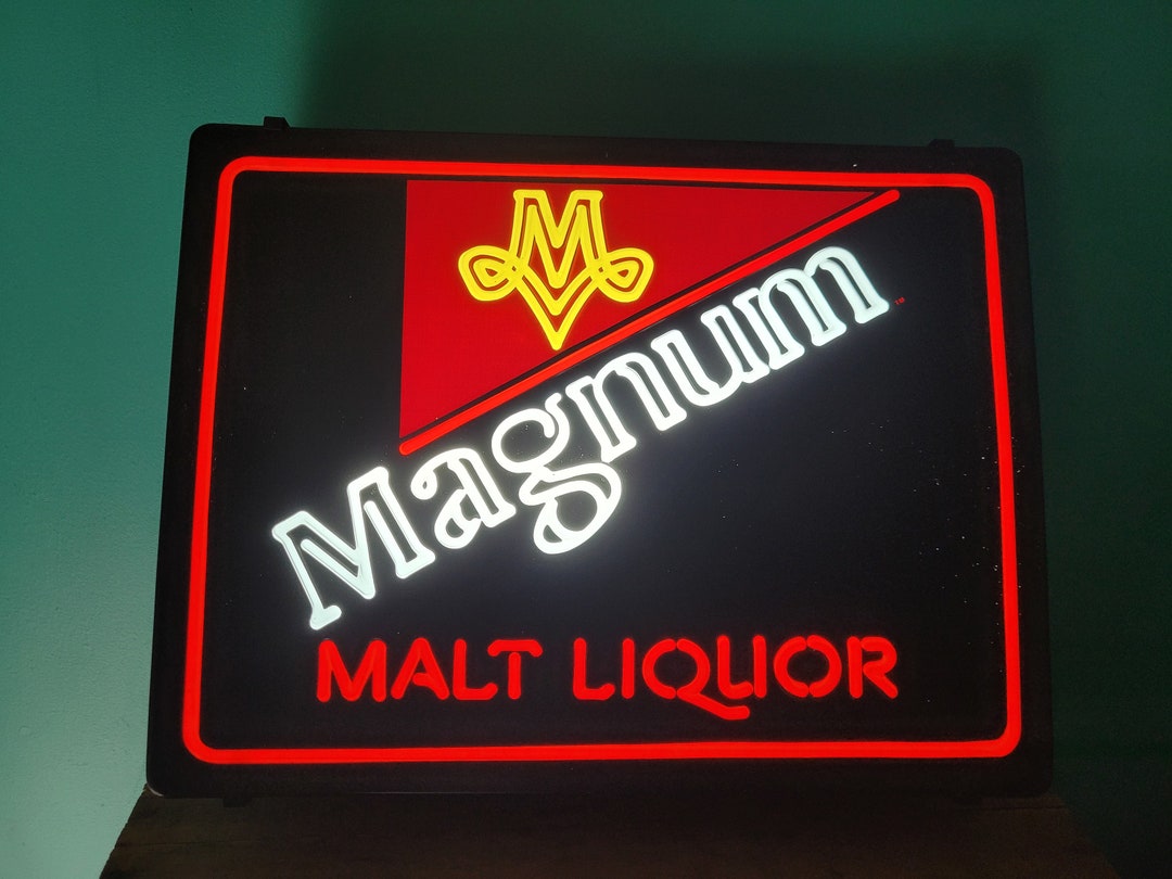 Magnum Malt Liquor Lit Bar Sign - Etsy