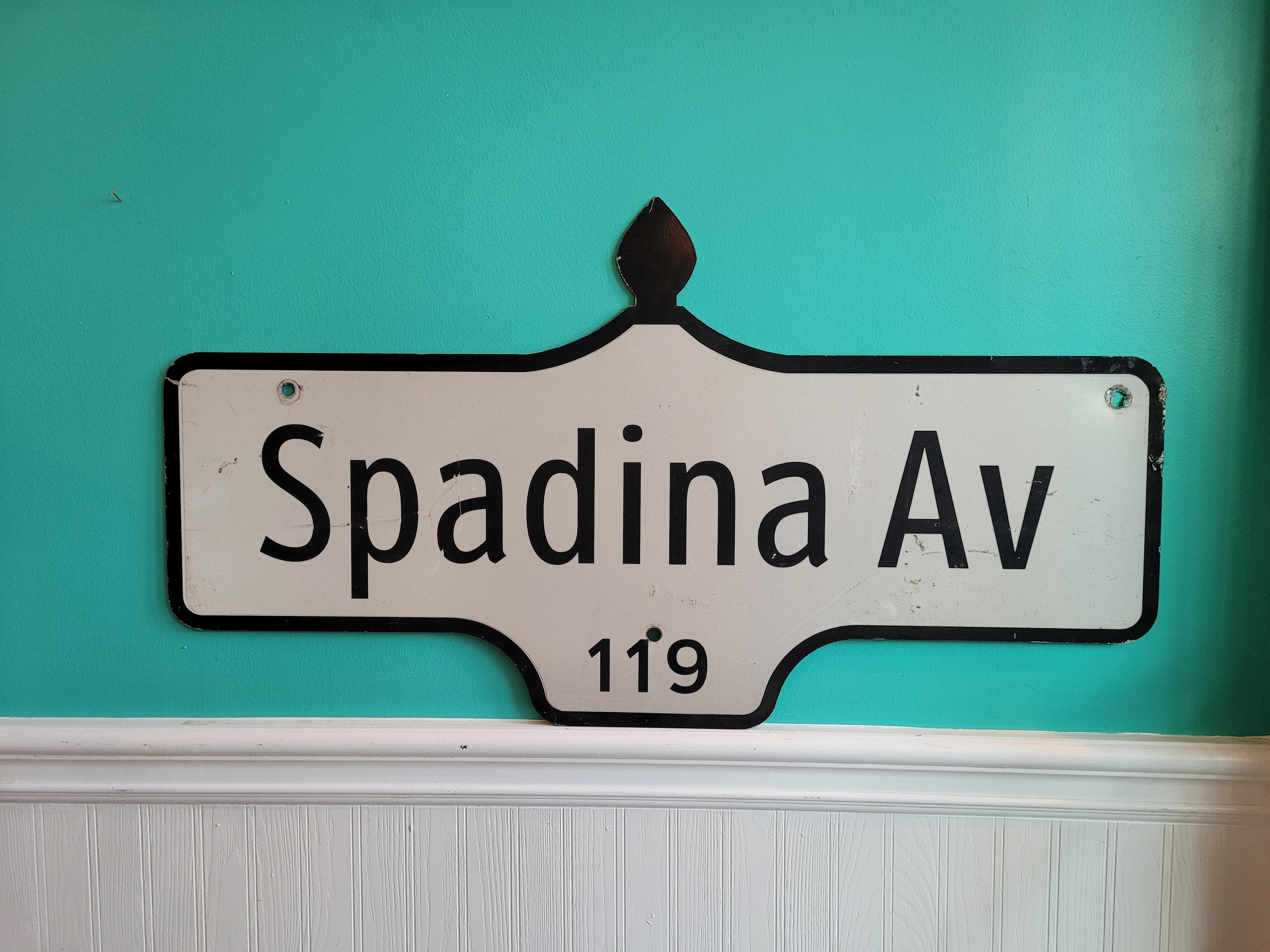 Spadina Avenue Decommissioned Toronto Street Sign