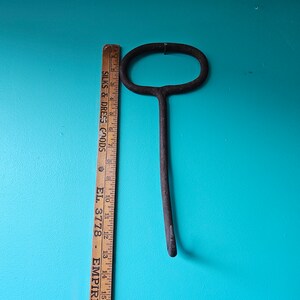 Large Antique Cast Iron Hay Bale Hook, Rustic Farm Décor - Etsy